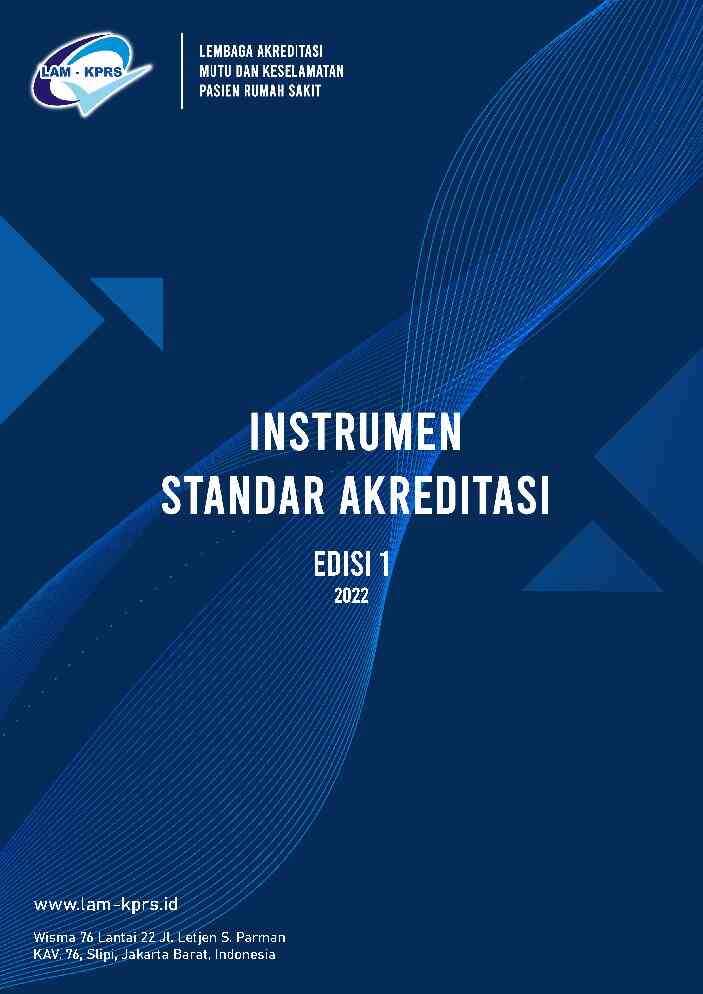 Baca 2208 buku instrumen akreditasi lam kprs edisi 2022 1 278 gratis !!! | PERPUS