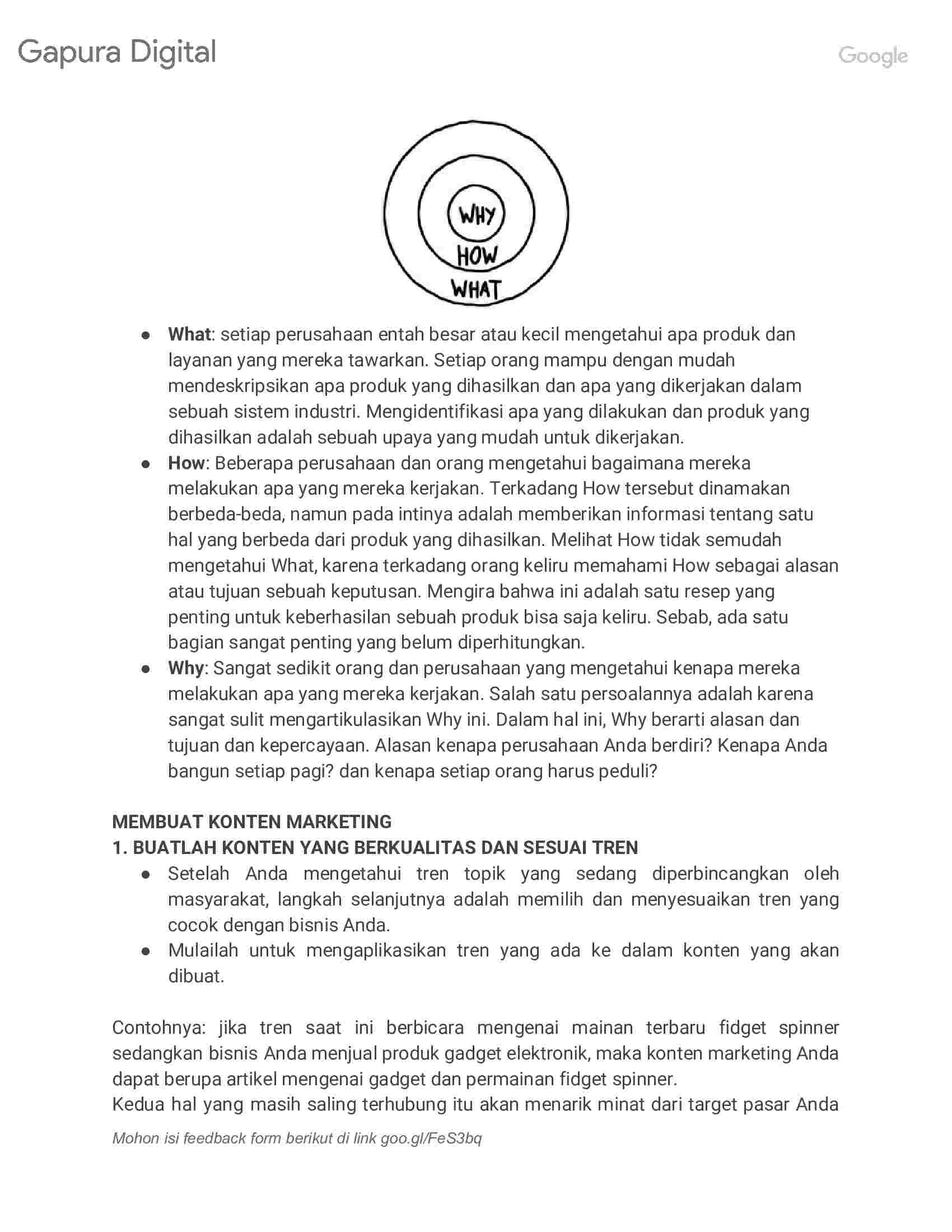 Baca 5. hands out modul 5 konten marketing dan copywriting untuk bisnis anda gapura digital v3 ...