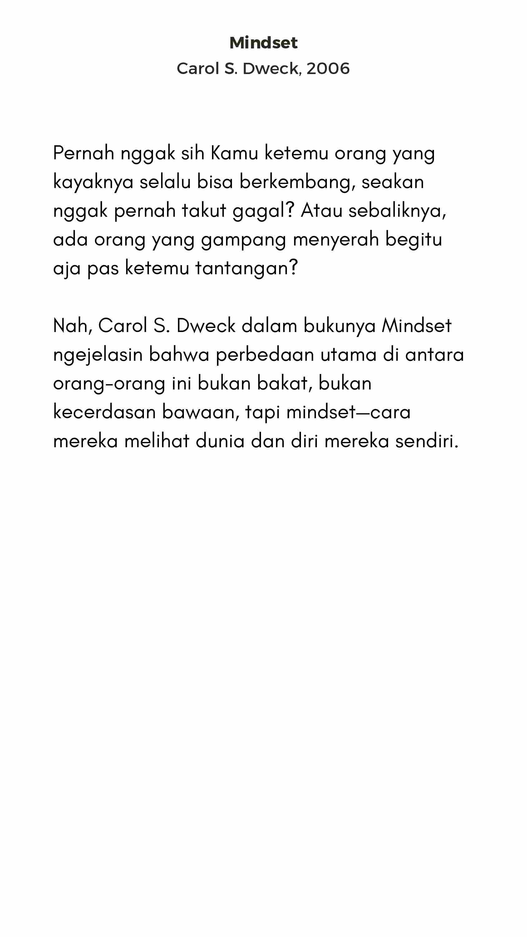 Baca mindset gratis !!! | PERPUS