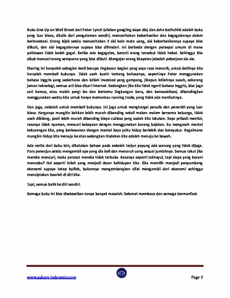 Baca peter lynch gratis !!! | PERPUS