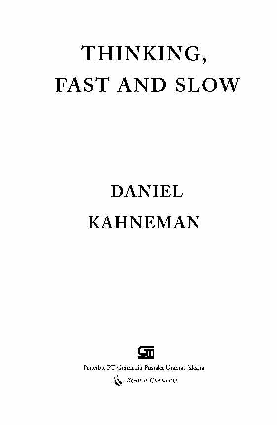 Baca thinking fast and slow cover baru by daniel kahneman gratis ...